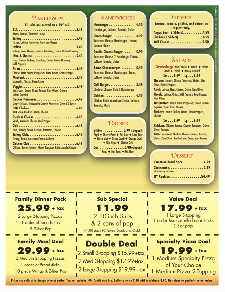Restaurant Direct Mail Menu Examples | Promote Your Menu with Direct ...
